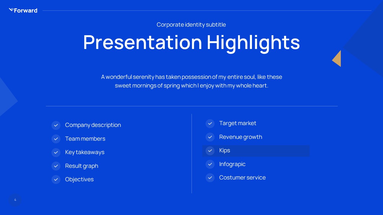 Forward Corporate Business Powerpoint Template, Presentation Templates