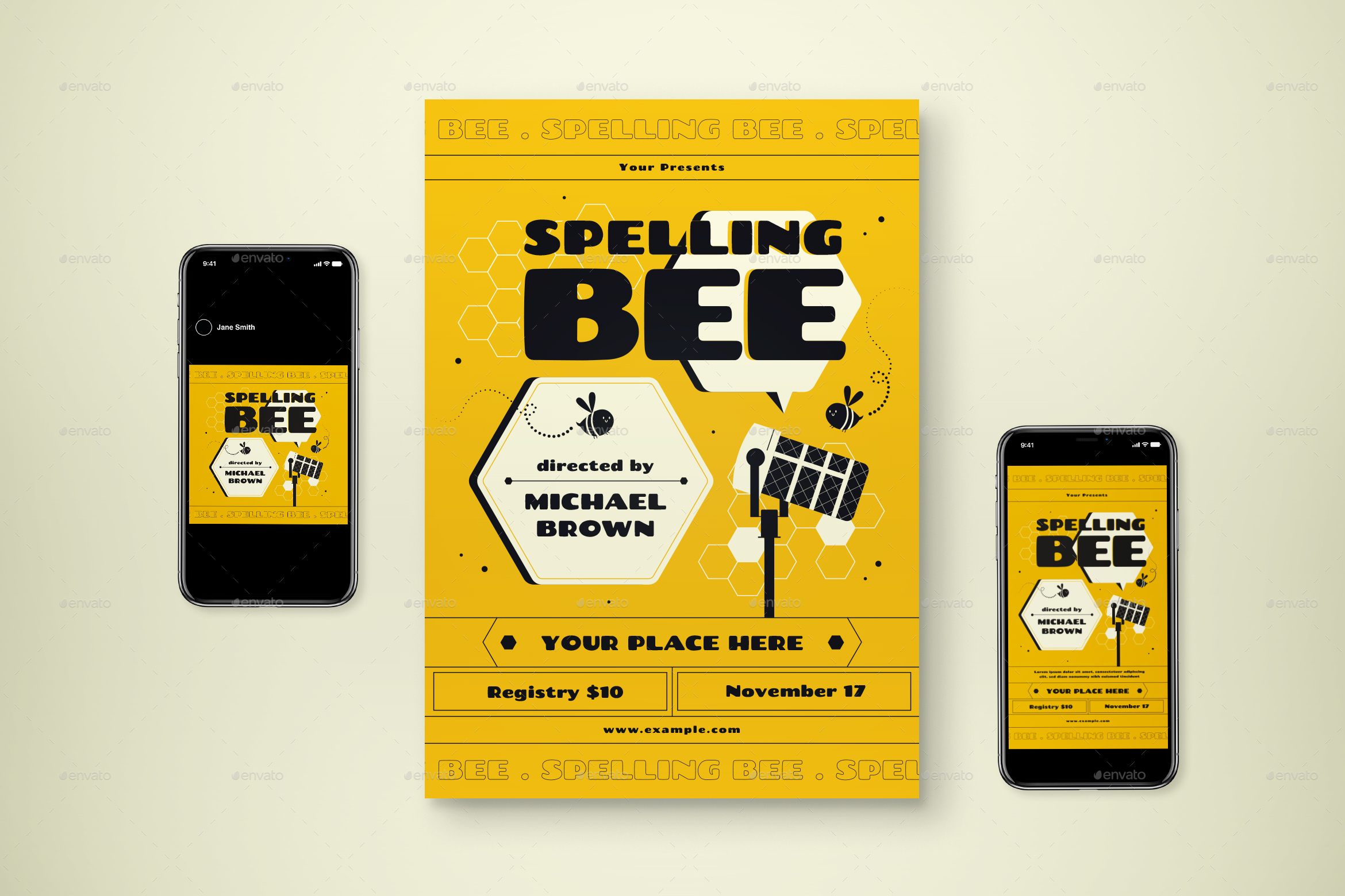 Spelling Bee Flyer Set, Print Templates | GraphicRiver