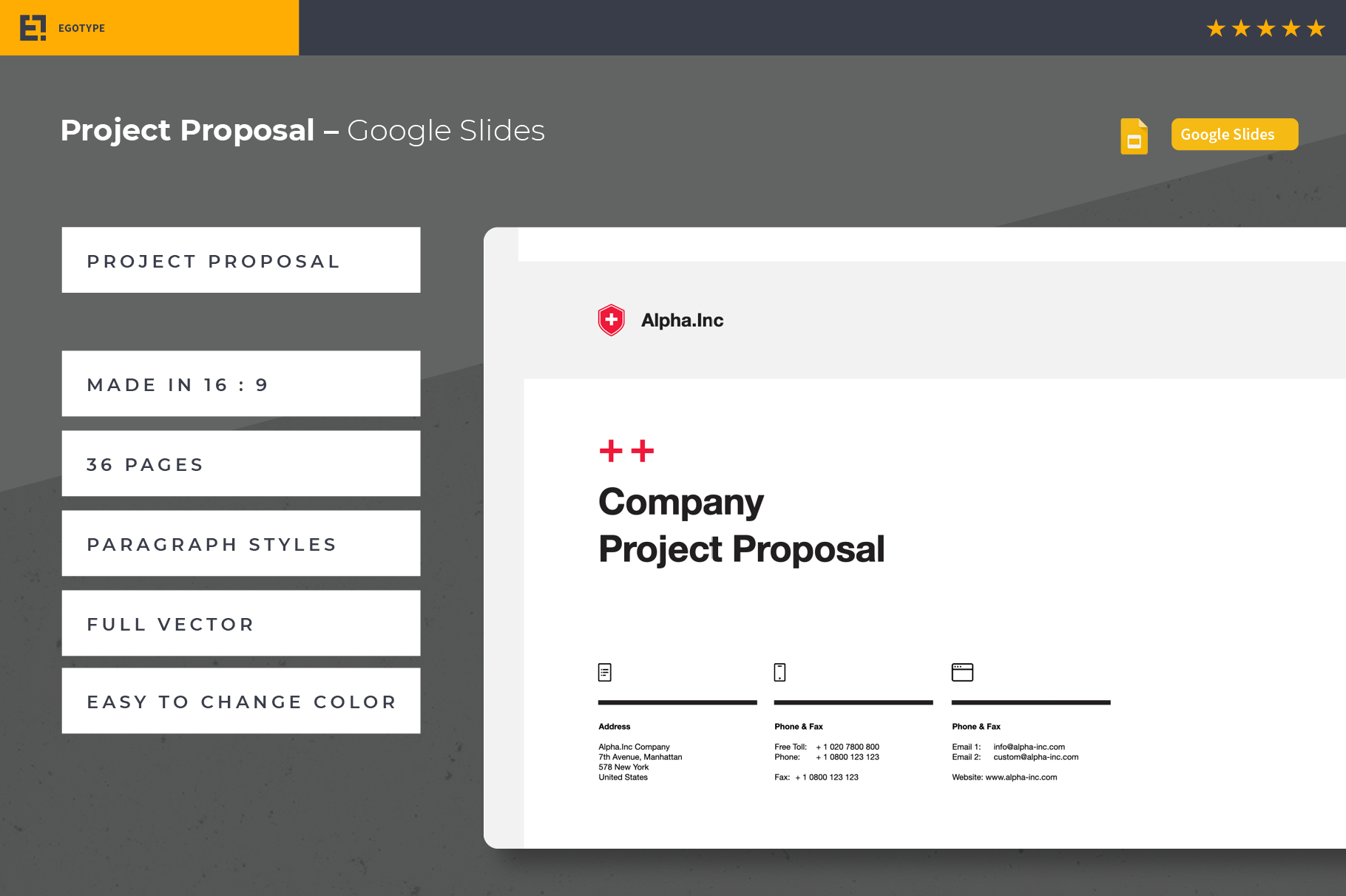 Business Proposal Google Slides Template, Presentation Templates ...