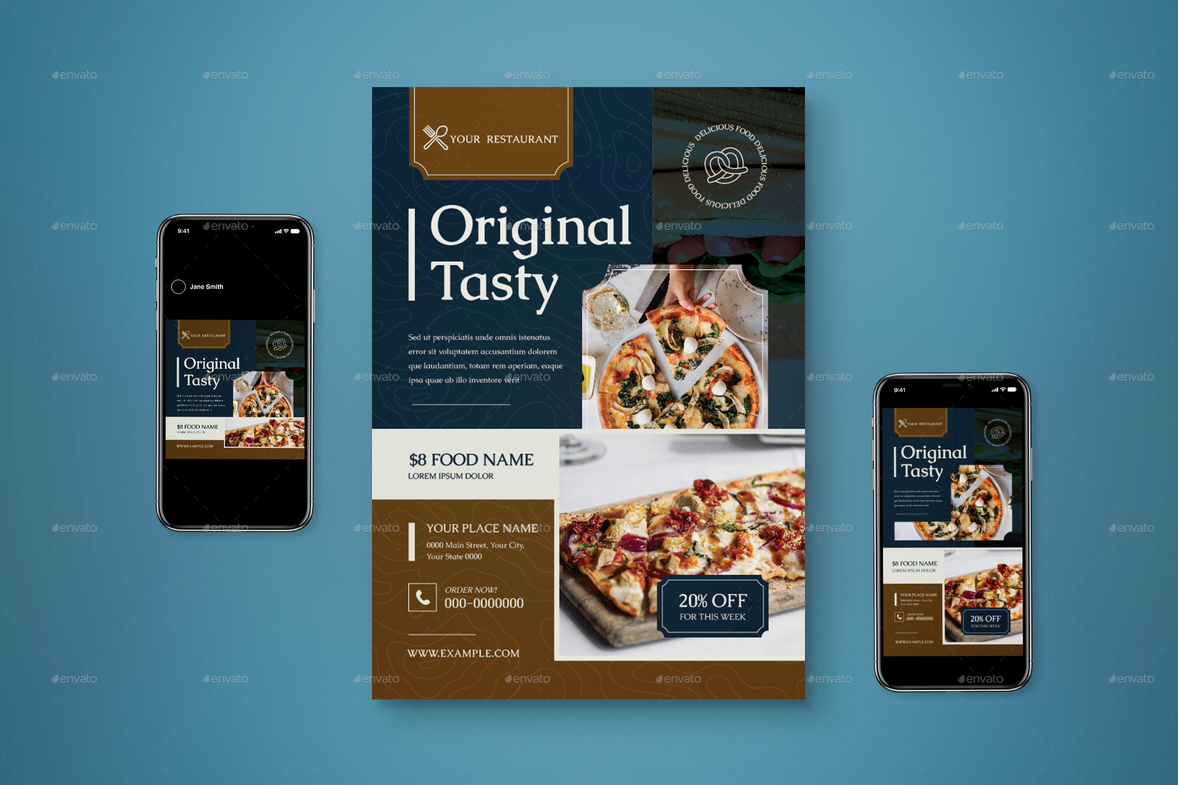 Food Promo Flyer Set by graphicook | GraphicRiver