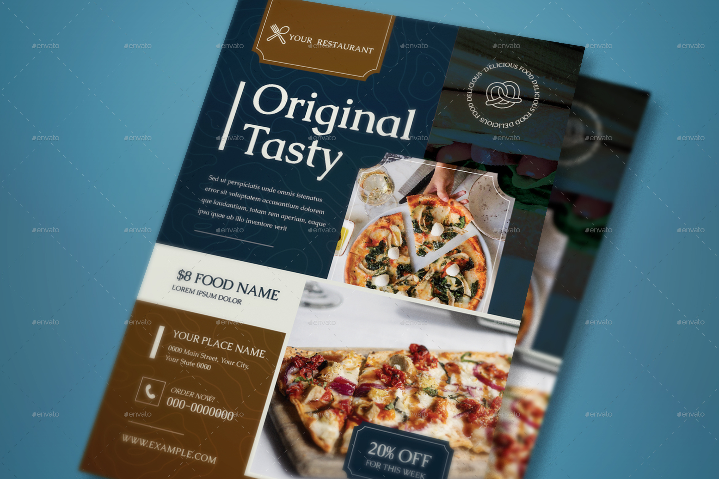 Food Promo Flyer Set, Print Templates | GraphicRiver