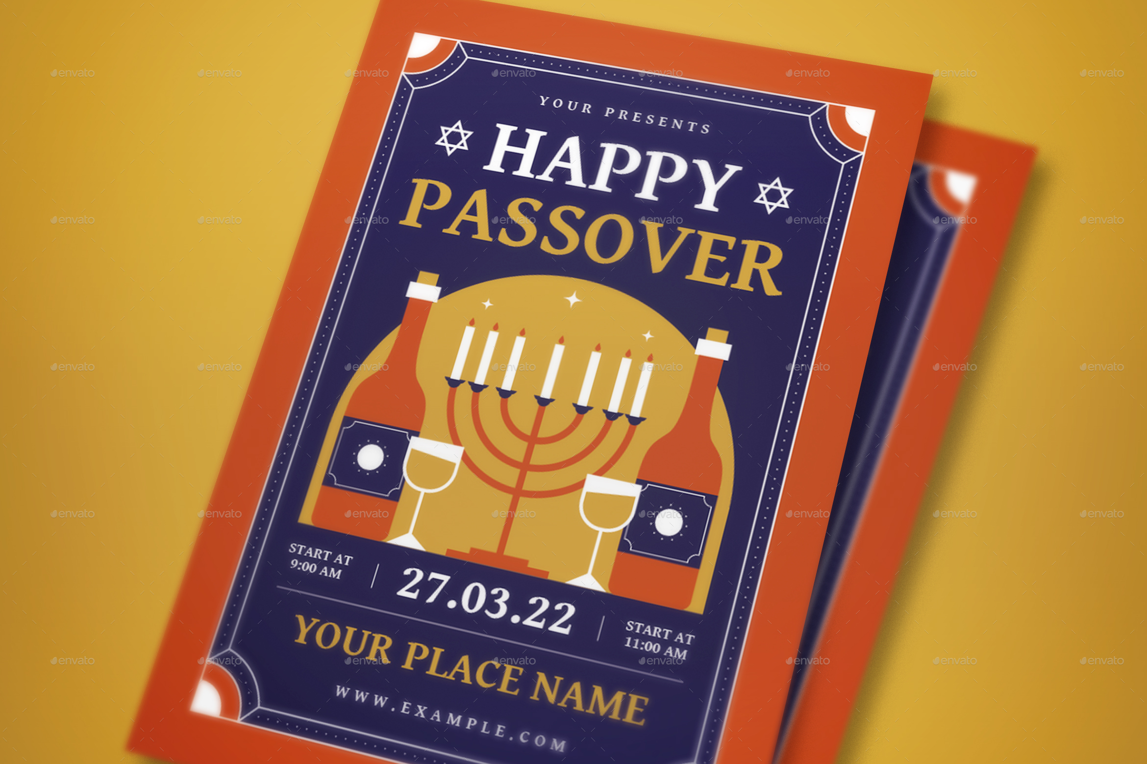 Happy Passover Flyer Set, Print Templates | GraphicRiver