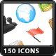 150 Business & Application Icons, Icons | GraphicRiver