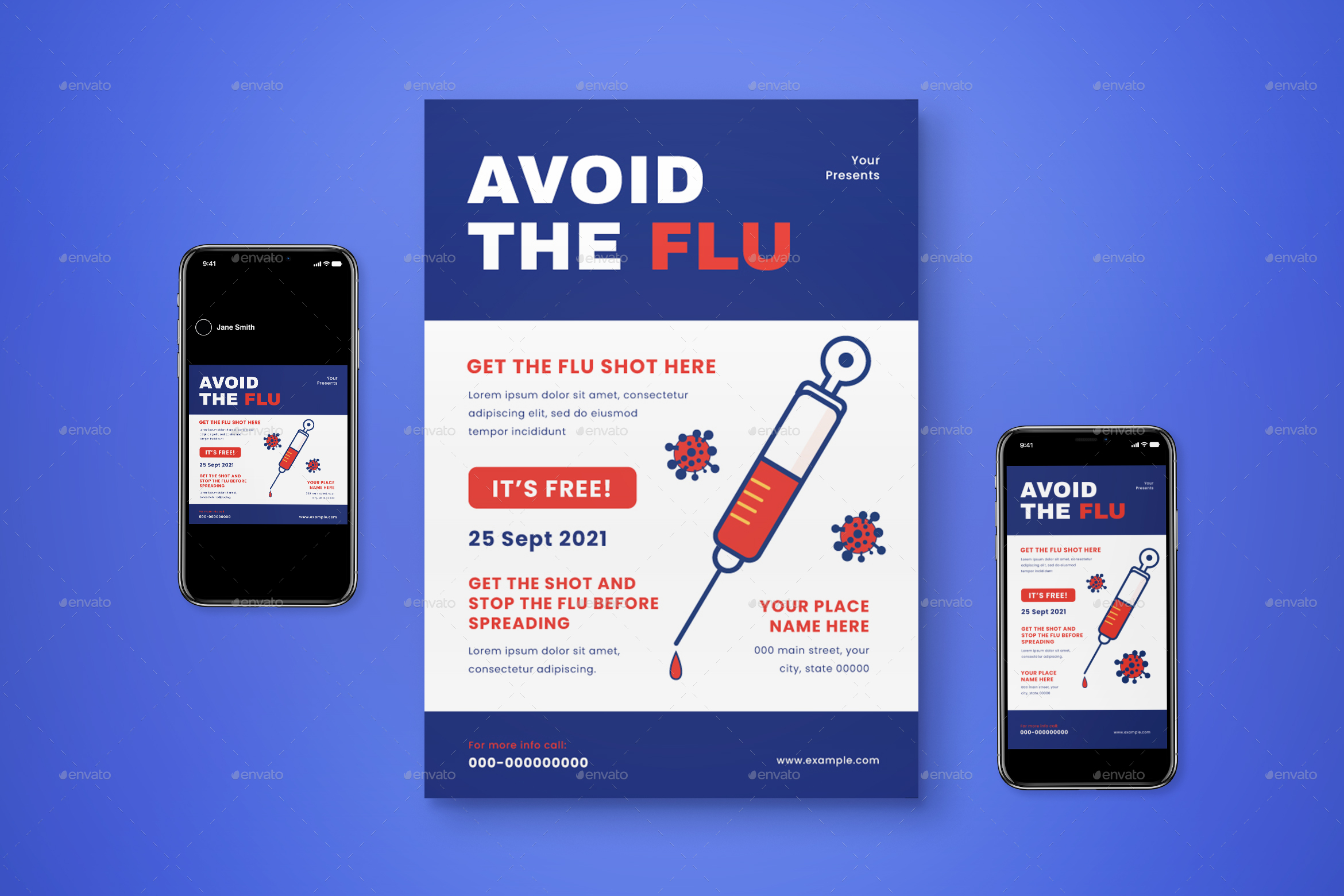 Avoid the Flu Flyer Set, Print Templates | GraphicRiver