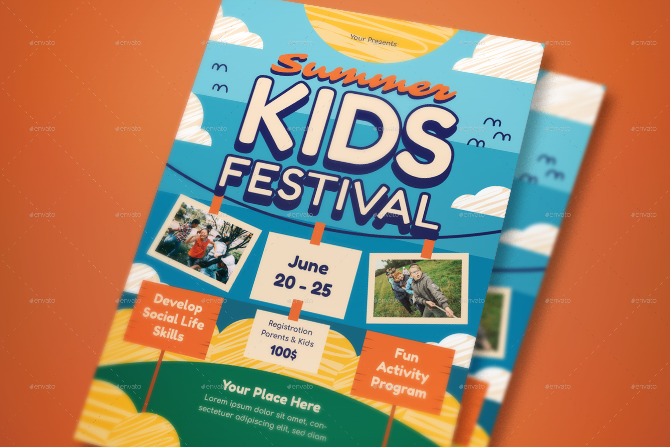 Summer Kids Flyer Set, Print Templates | GraphicRiver