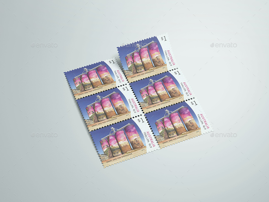 Postage Stamp Mock-up v3, Graphics | GraphicRiver