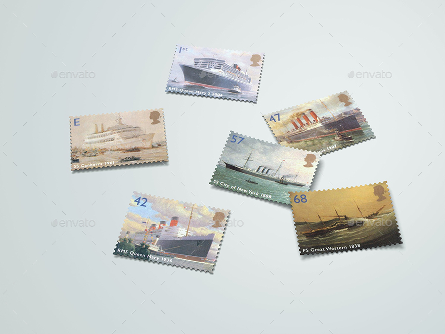 Postage Stamp Mock-up v3, Graphics | GraphicRiver