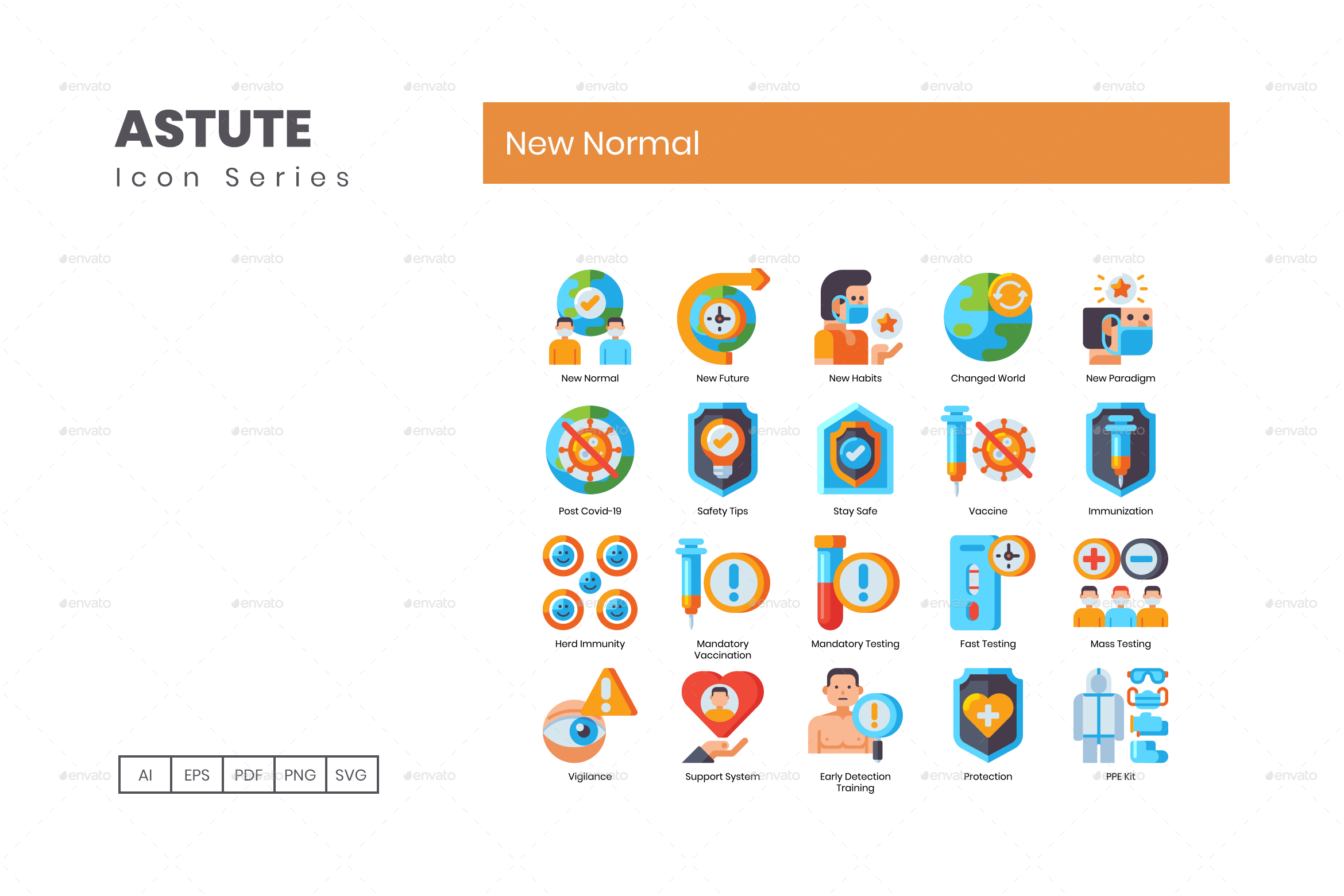 80 New Normal Icons | Astute Series, Icons | GraphicRiver