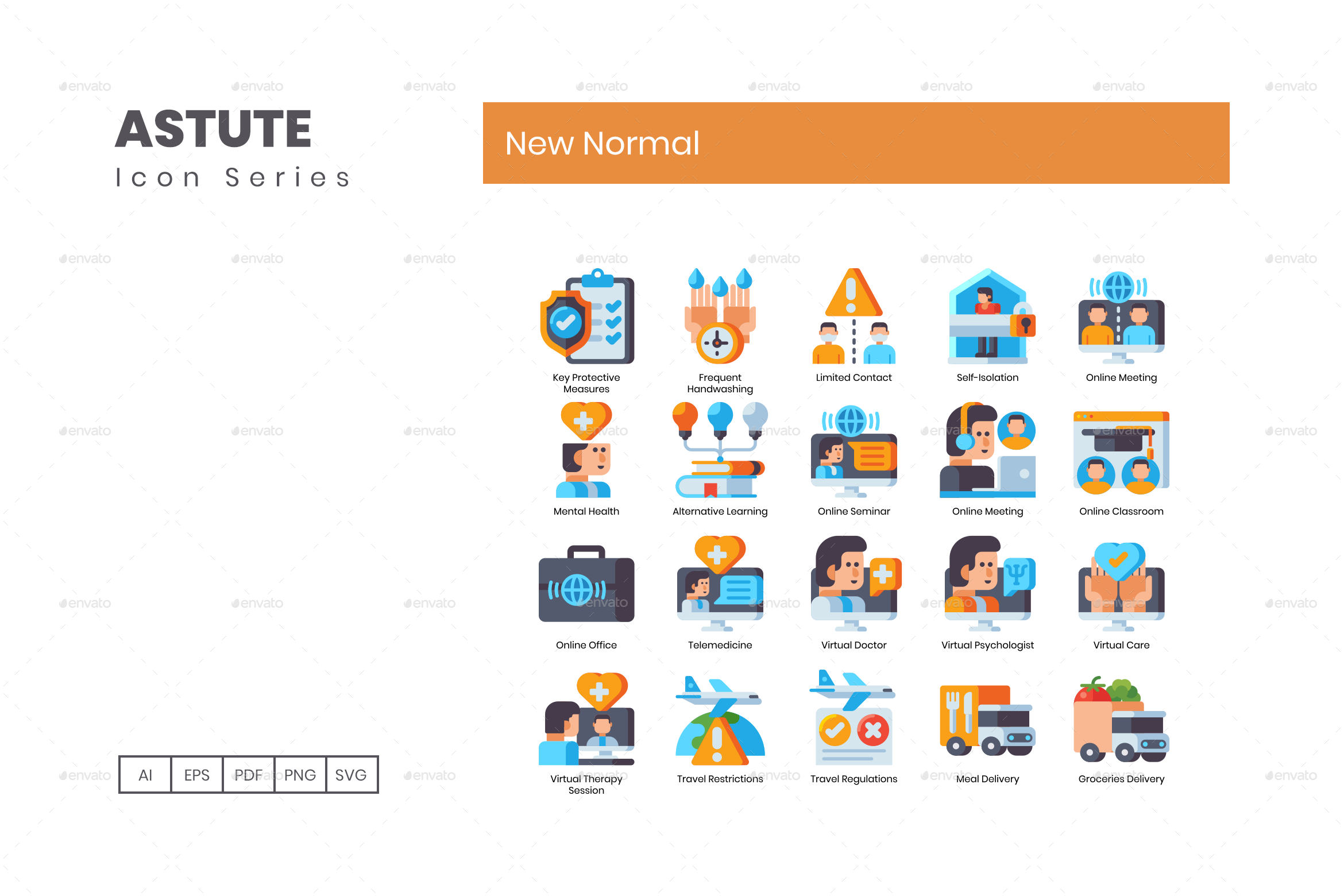 80 New Normal Icons | Astute Series, Icons | GraphicRiver