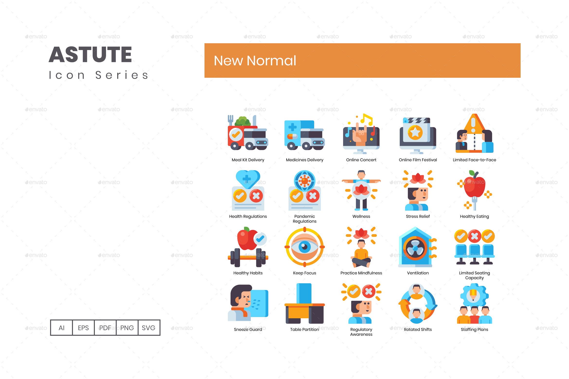 80 New Normal Icons | Astute Series, Icons | GraphicRiver