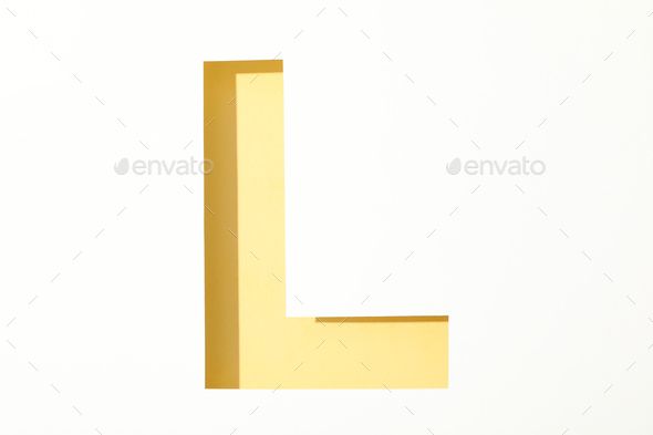 Color letter L on white background, space for text Stock Photo by ...