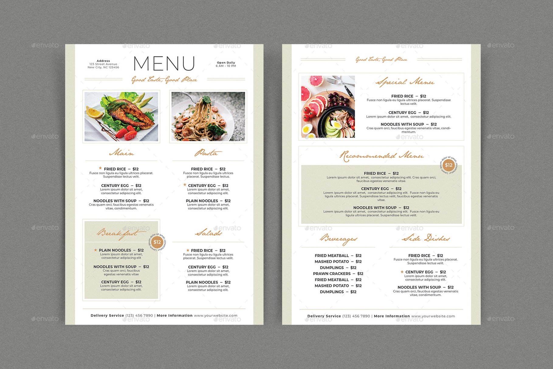 Good Taste Menu Template, Print Templates | GraphicRiver