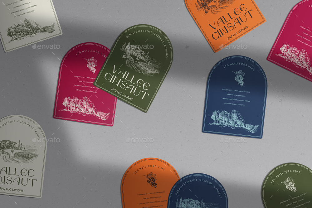 Rounded Corners Stickers / Cards Mock-Ups Vol.2, Graphics | GraphicRiver