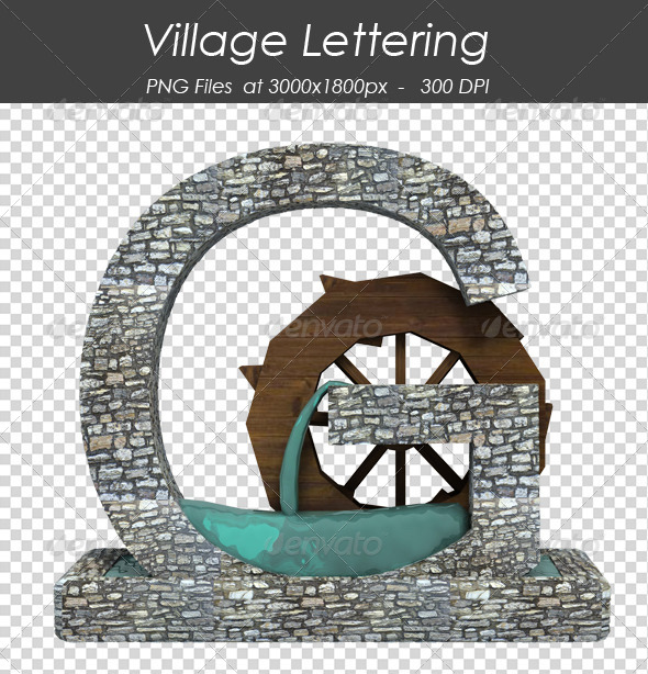 Village Lettering, Graphics | GraphicRiver