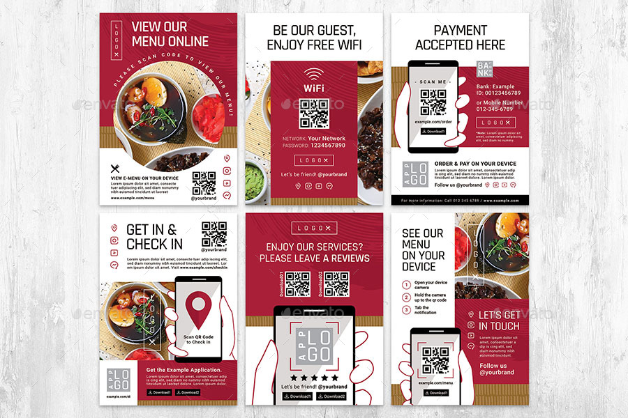 QR Code Flyer Template Pack Vol.7, Print Templates | GraphicRiver