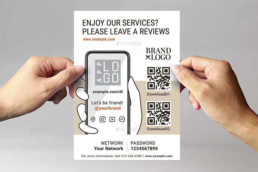 QR Code Flyer Template Pack Vol.8, Print Templates | GraphicRiver