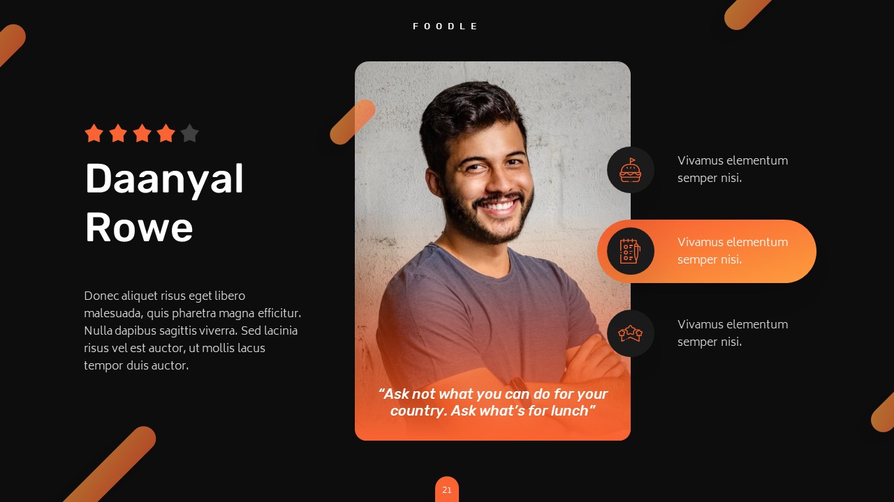 Foodle Food Review PowerPoint Template, Presentation Templates ...