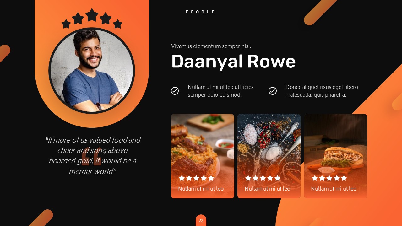 Foodle Food Review PowerPoint Template, Presentation Templates ...