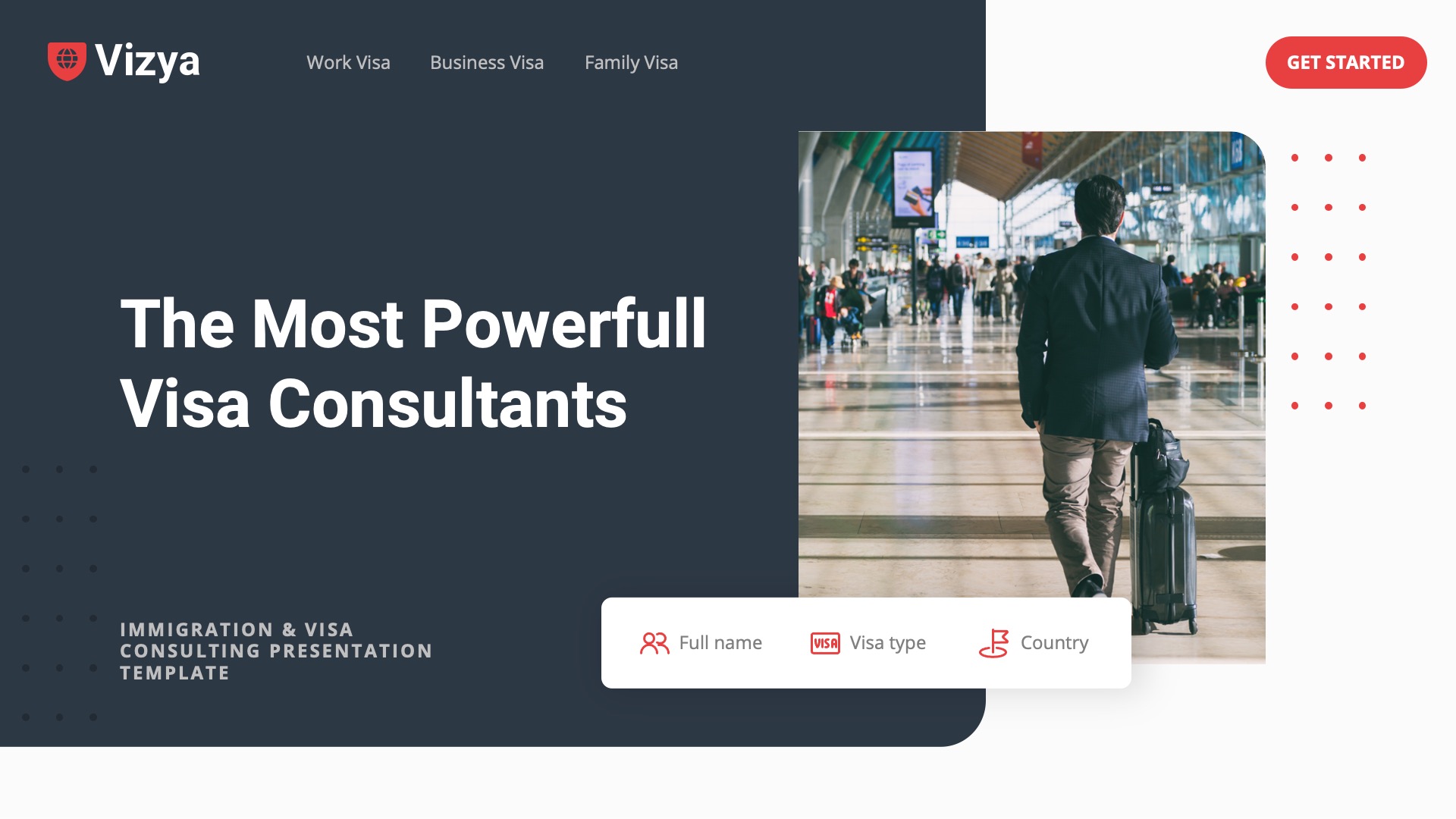 Vizya - Immigration & Visa Consulting Powerpoint Template, Presentation ...