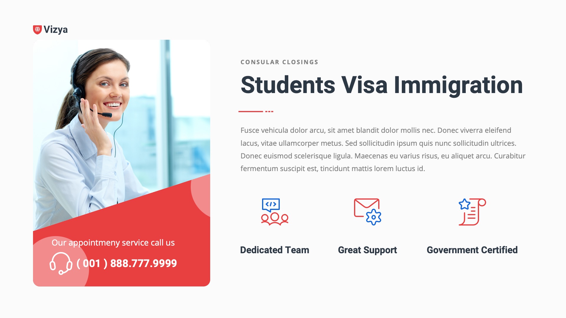 Vizya - Immigration & Visa Consulting Powerpoint Template, Presentation ...