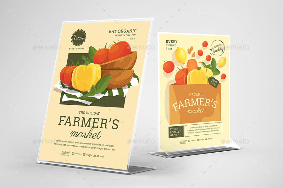 Farmer Market Flyer Template Vol.1, Print Templates | GraphicRiver