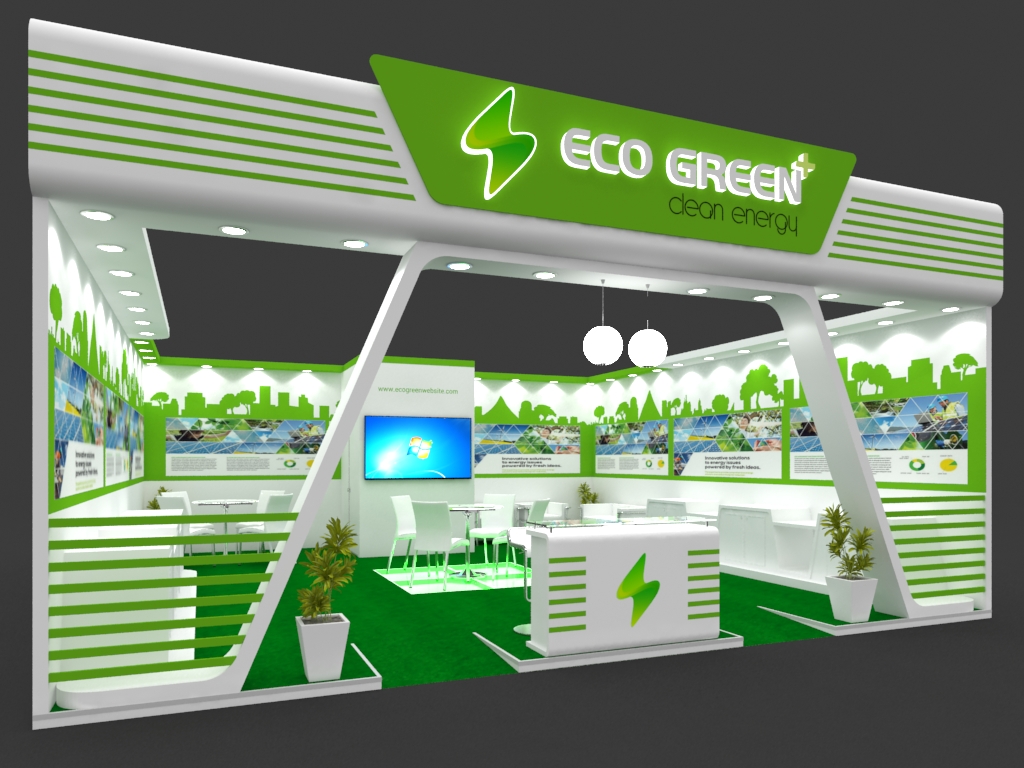 Exhibition Booth 3D Model - 8x8 mtr by piyushp78 | 3DOcean