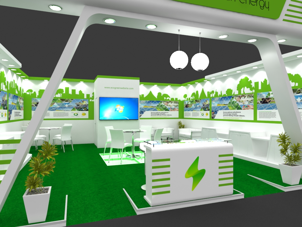 Exhibition Booth 3D Model - 8x8 mtr by piyushp78 | 3DOcean