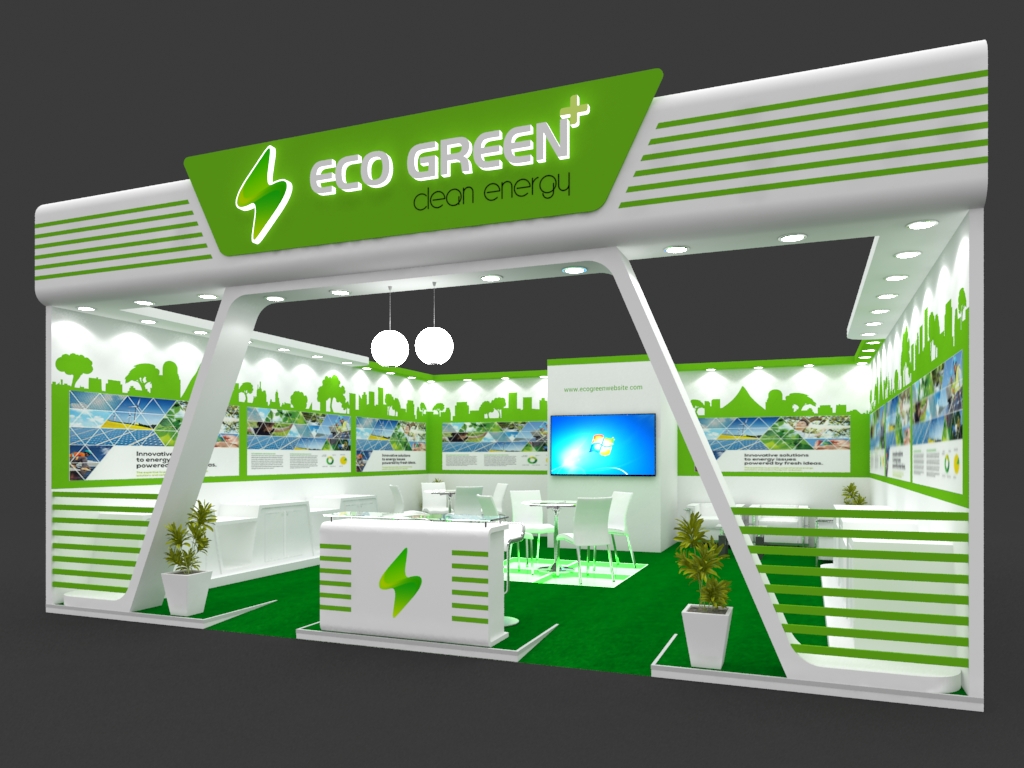 Exhibition Booth 3D Model - 8x8 mtr by piyushp78 | 3DOcean