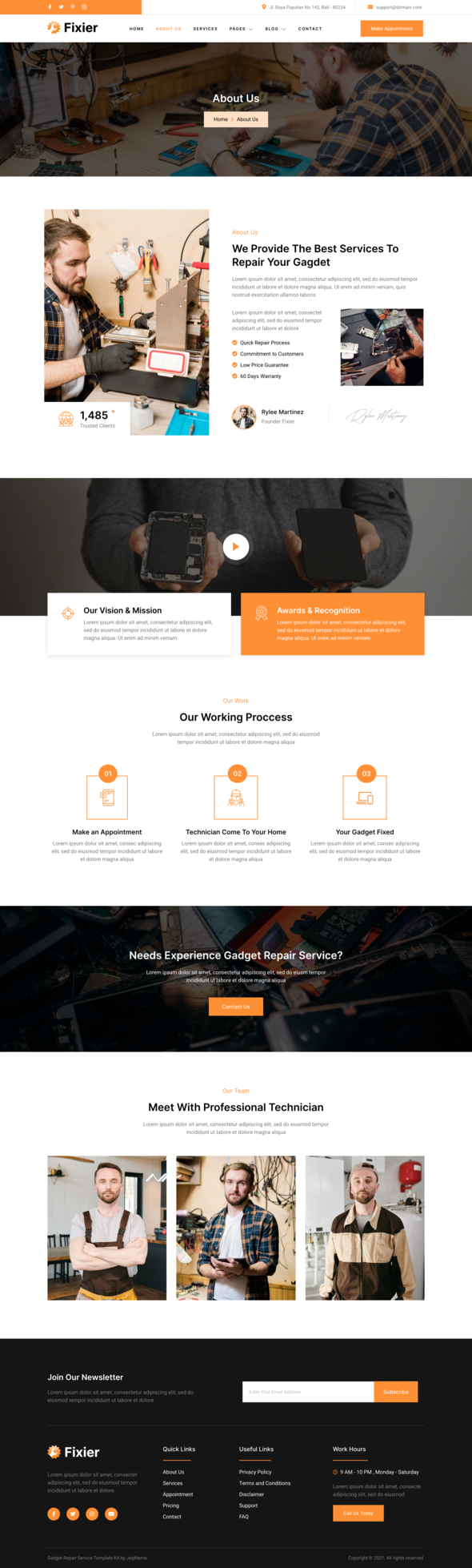Fixier – Gadgets & Electronics Repair Services Elementor Template Kit ...