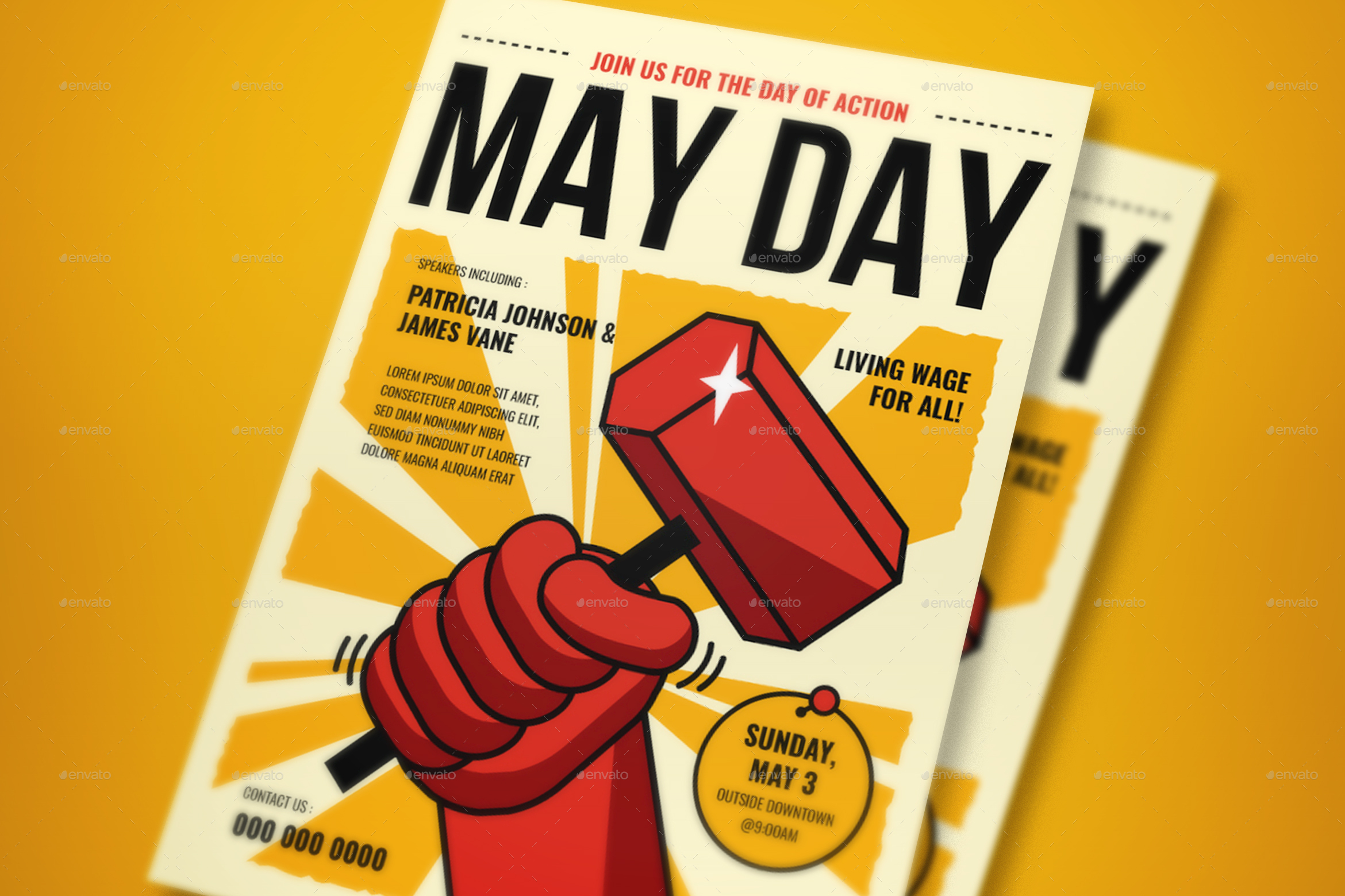 May Day Flyer Set, Print Templates | GraphicRiver