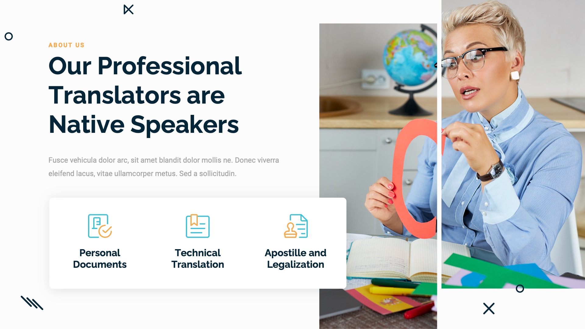 LINGU - Translation Service & Language Course Powerpoint Template ...