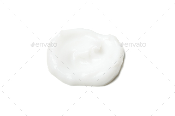 Cream spot isolated on white background. Cosmetics. Hygiene Stock Photo ...