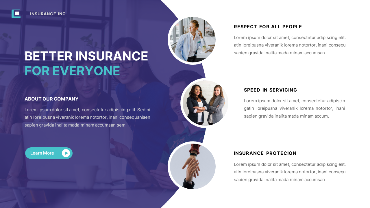 Insurance - Business Presentation Google Slides Template, Presentation ...