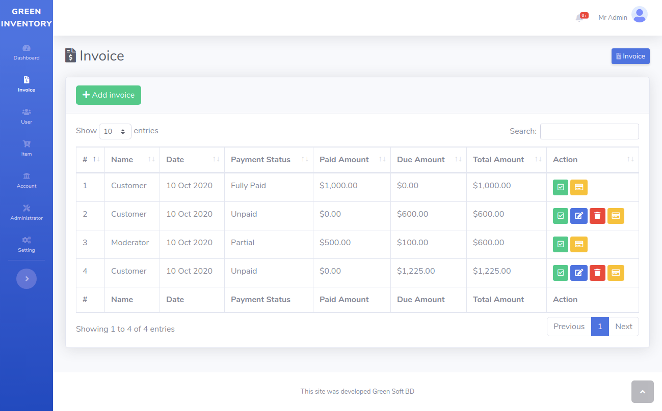 Green Invoice - The Invoice Management System by greensoftbd | CodeCanyon