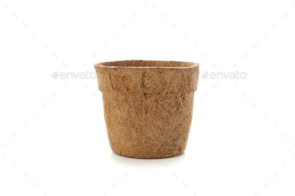 Empty flower pot isolated on white background Stock Photo by AtlasComposer