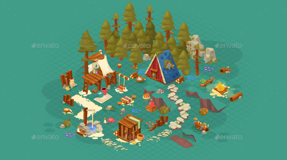 Forest - Game Assets, Game Assets | GraphicRiver