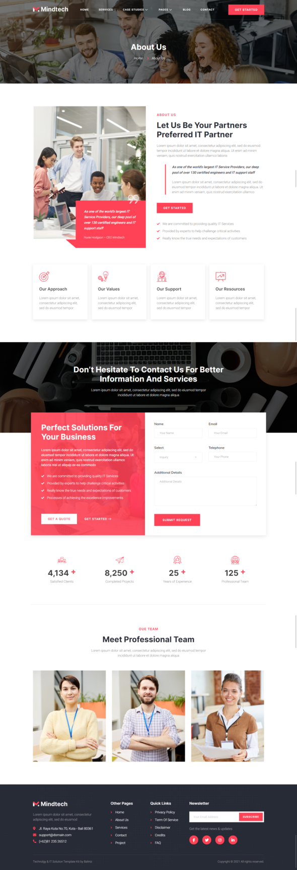 Mindtech – IT Solutions & Services Company Elementor Template Kit by ...