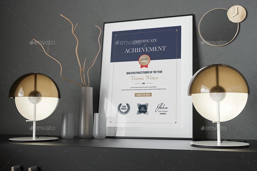 Clean & Modern Certificate Template, Print Templates | GraphicRiver