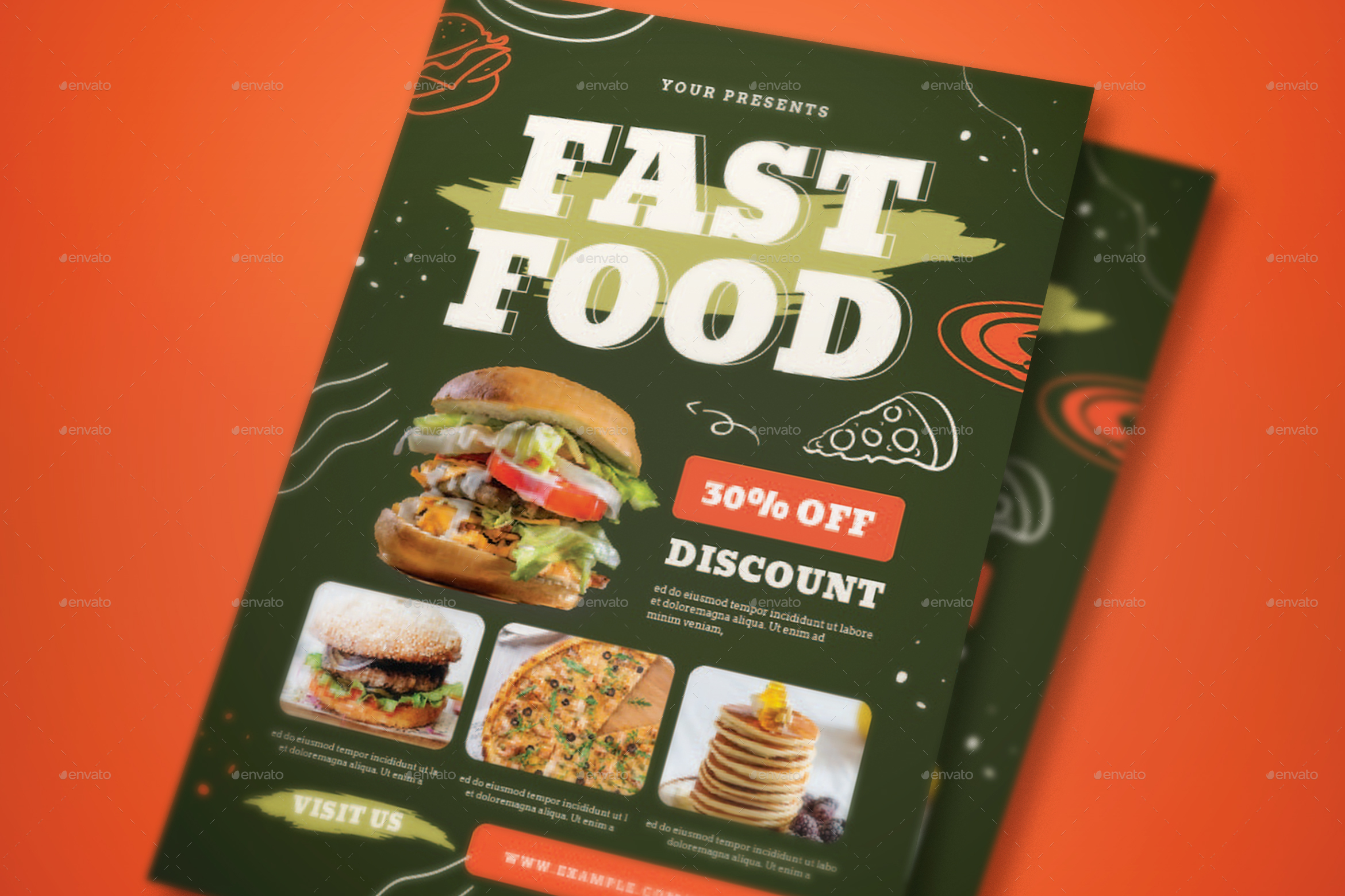 Fast Food Menu Promotion, Print Templates | GraphicRiver