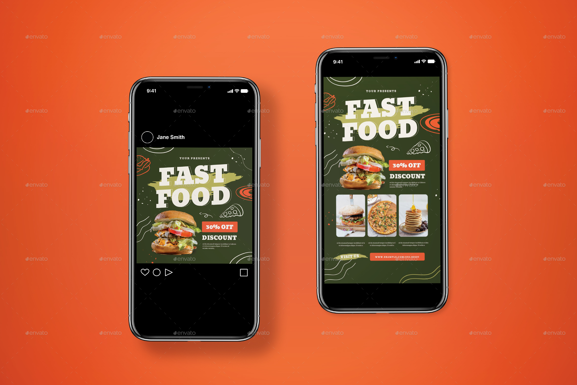 Fast Food Menu Promotion, Print Templates | GraphicRiver