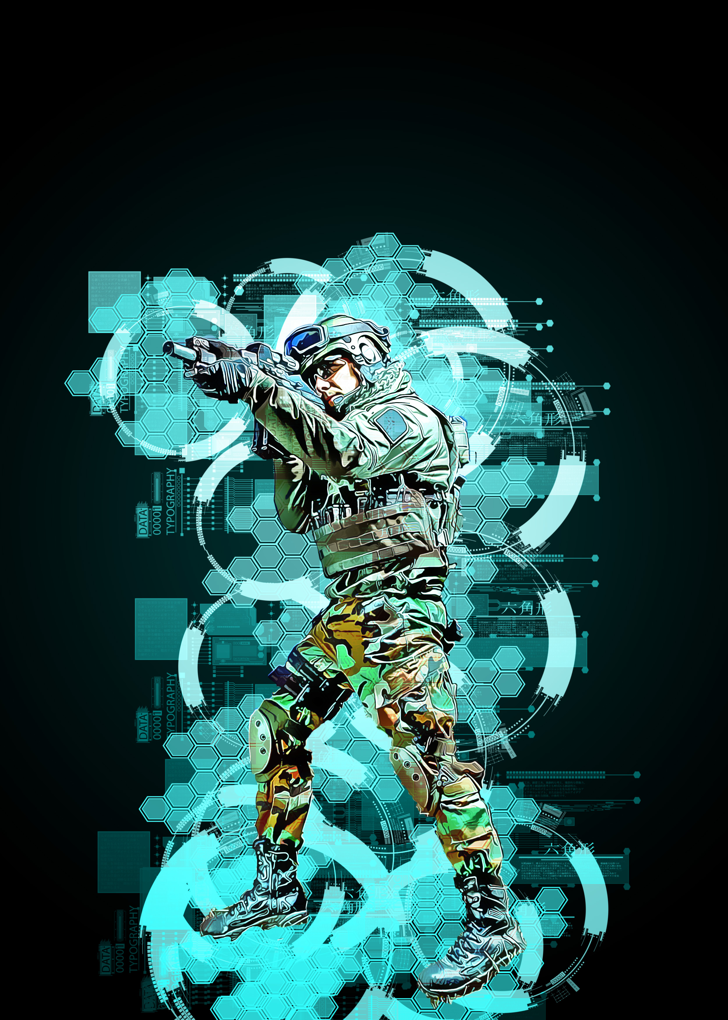 Techno Effect Photoshop Action, Add-ons | GraphicRiver