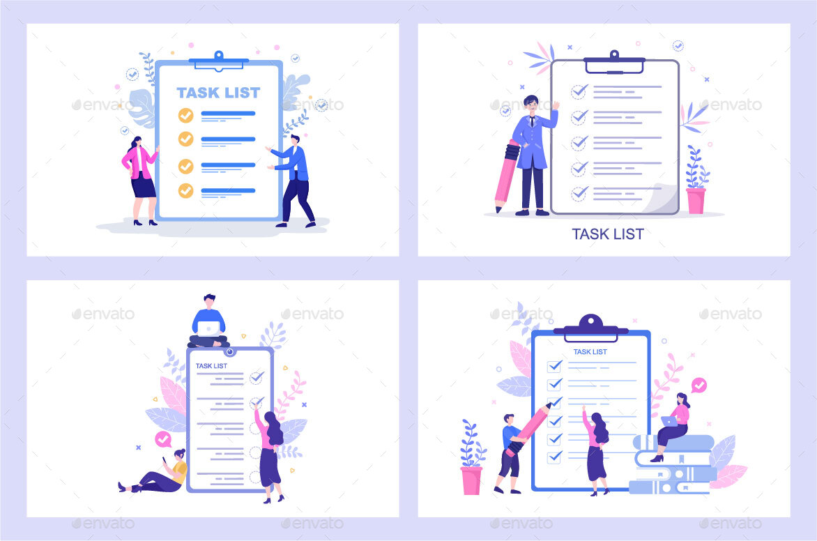 18 Task List Vector Illustration, Vectors | GraphicRiver
