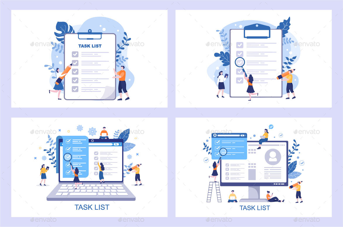 18 Task List Vector Illustration, Vectors | GraphicRiver