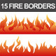 15 Fire Borders, Vectors | GraphicRiver