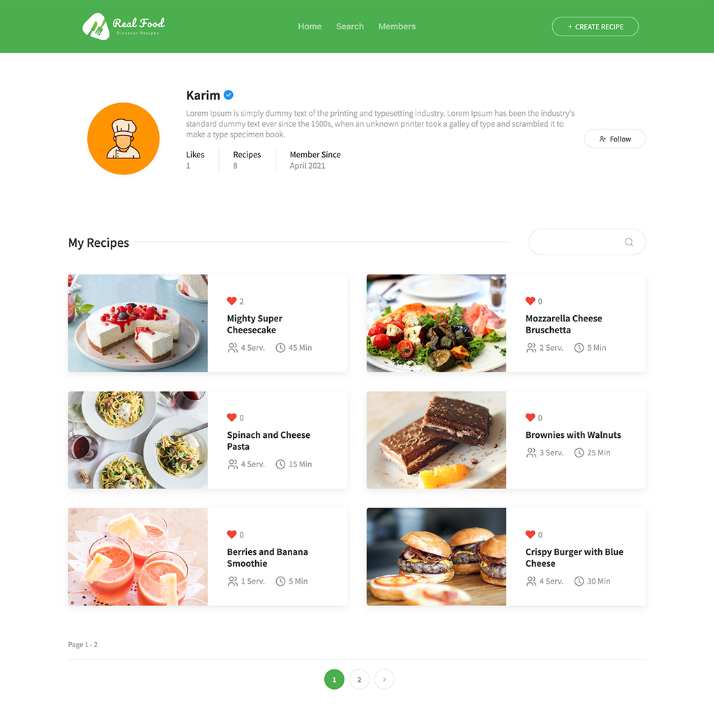 RealFood | The Ultimate PHP Recipes & Community Food + RTL Support by ...