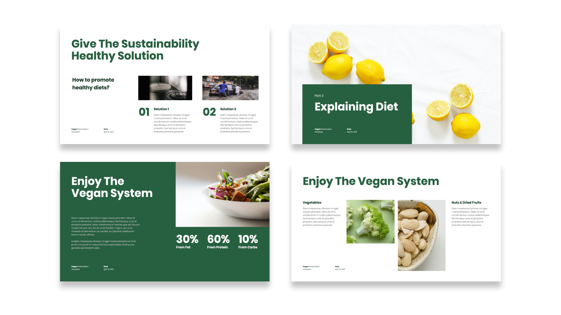 Lotteque - Vegan Presentation PPT Template, Presentation Templates