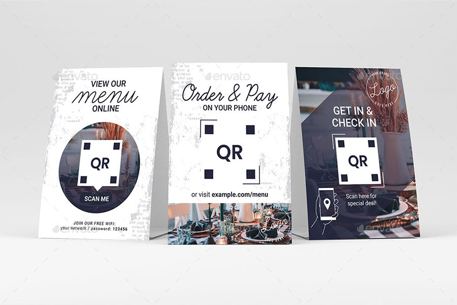QR Code Flyer for Restaurant Vol.3, Print Templates | GraphicRiver