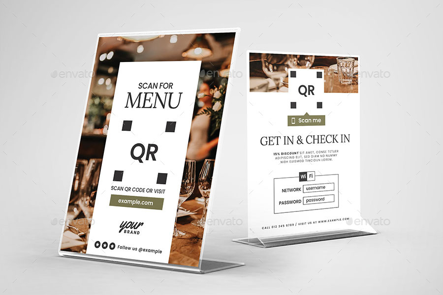 QR Code / Check In Flyer Vol.2, Print Templates | GraphicRiver