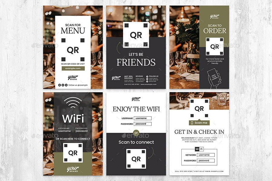 QR Code / Check In Flyer Vol.2, Print Templates | GraphicRiver