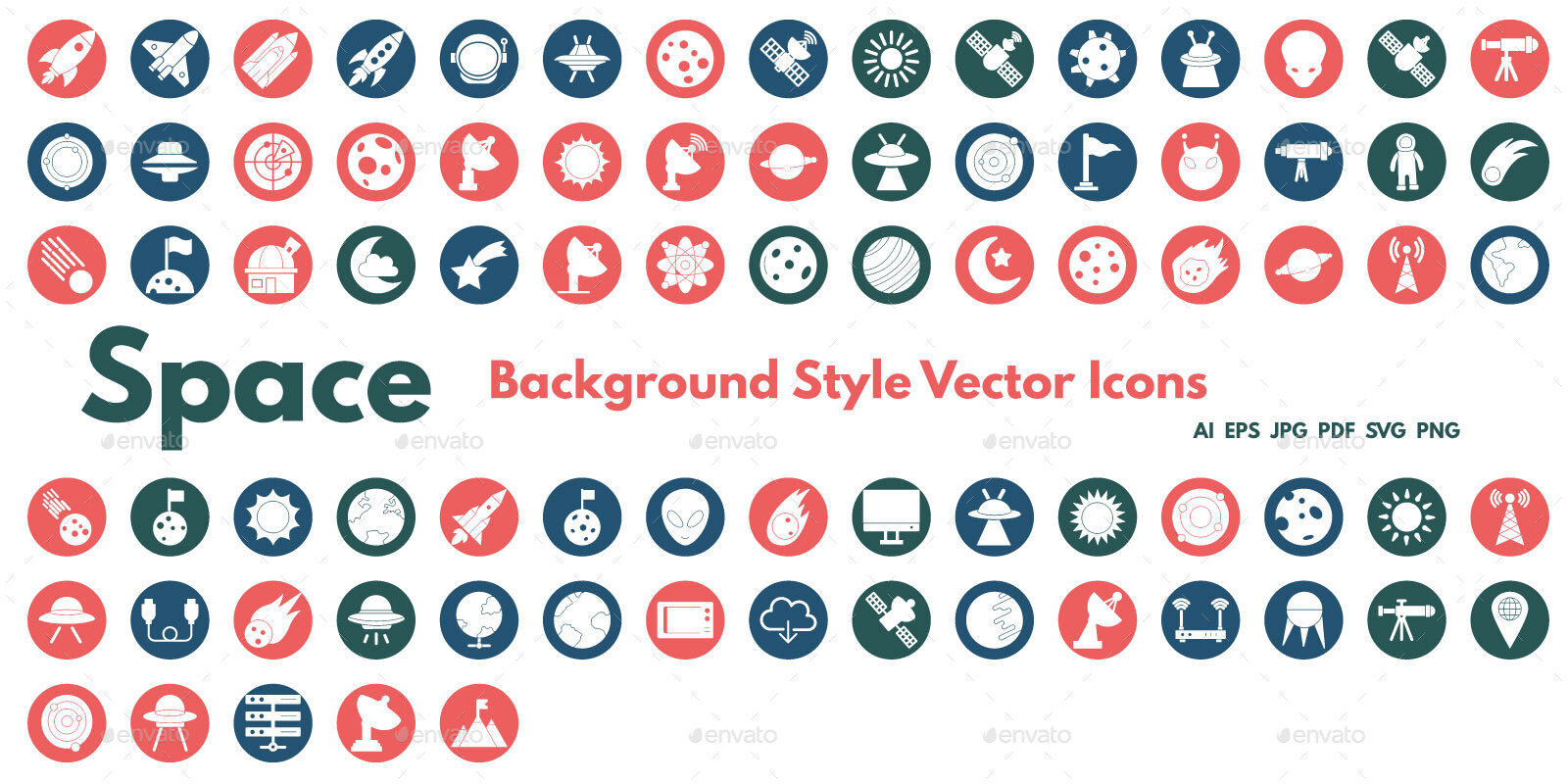 Space Icon Pack, Icons | GraphicRiver